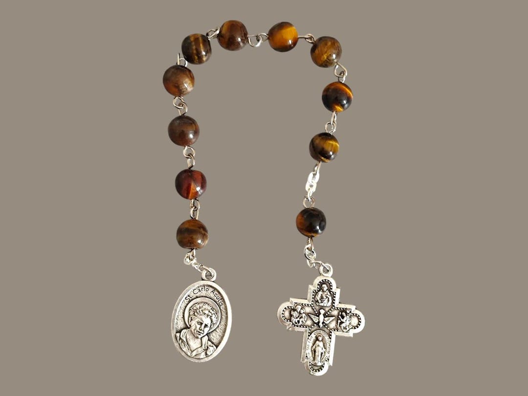 Saint Carlo Acutis Rosary Chaplet Medals Patron Saint of Teens, Gamers ...