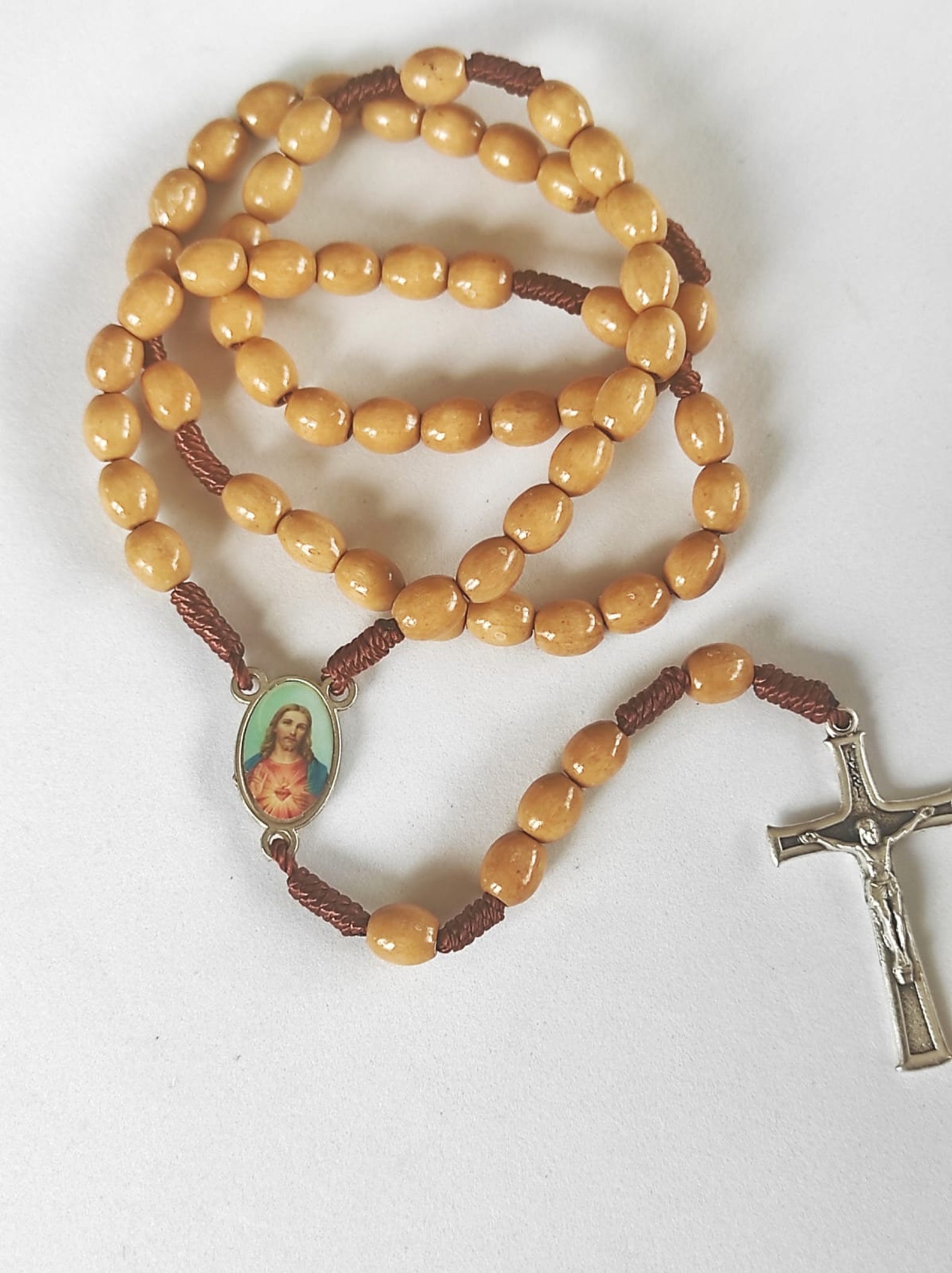 Sacred Heart of Jesus Rosary Medals Thank You Rosary Chaplet - Etsy
