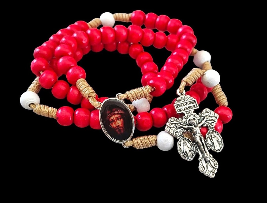 Precious Blood of Christ Chaplet Rosary Pardon Cross Crucifix Handmade ...
