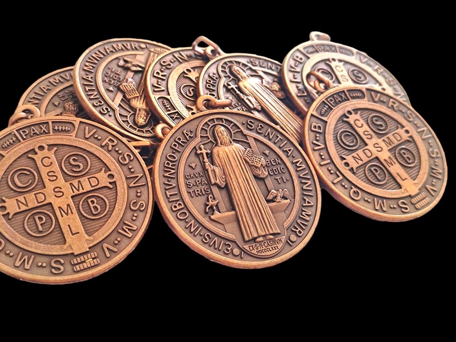XL St Benedict Medal: Pewter San Benito Christian Charm - Etsy