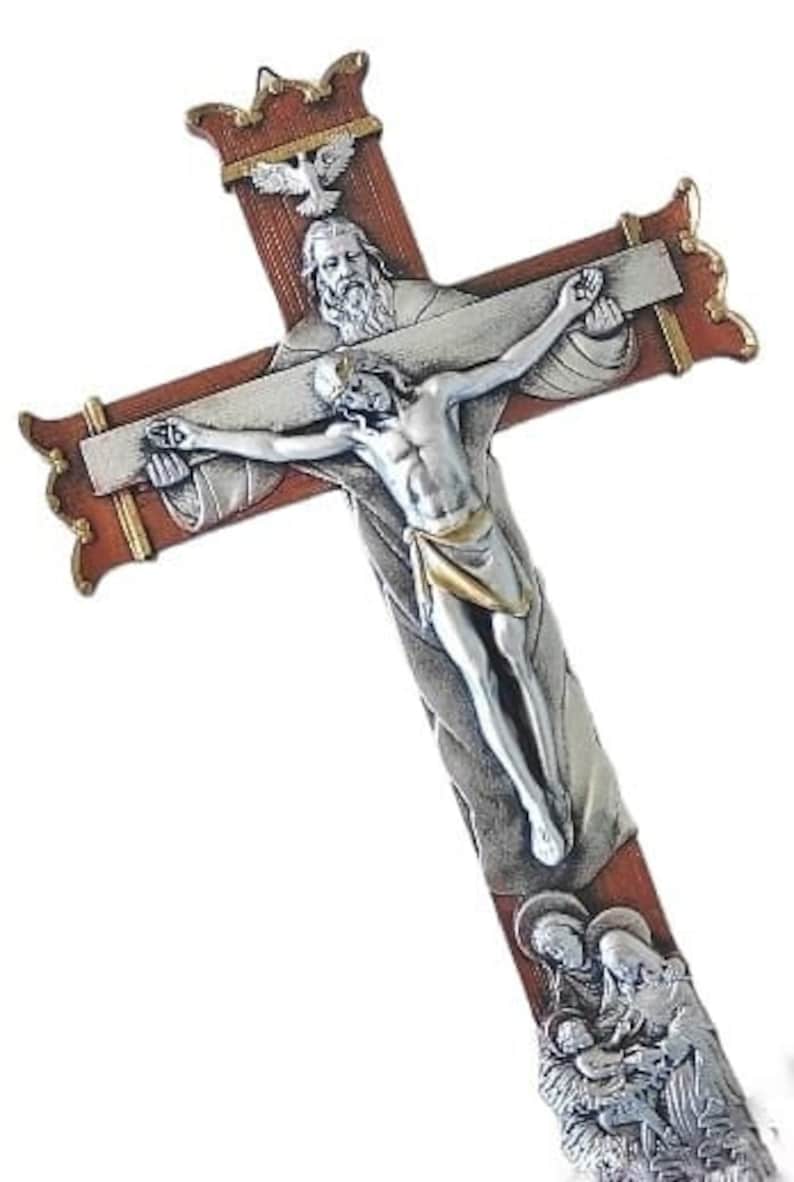 Holy Trinity Father Son Holy Spirit Crucifix Holy Family Cross - Etsy
