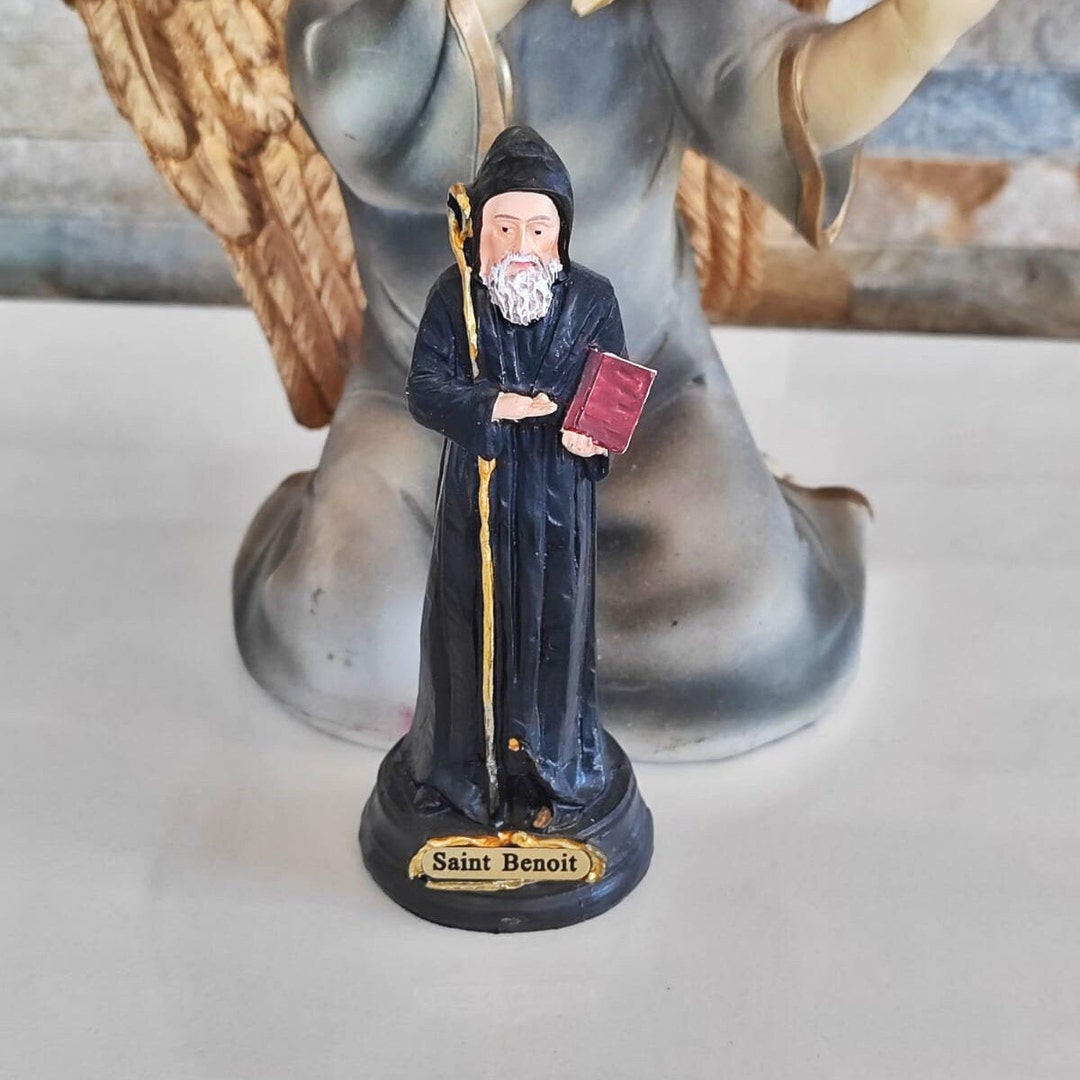 St. Benedict Statue Figure Sculptures - Etsy