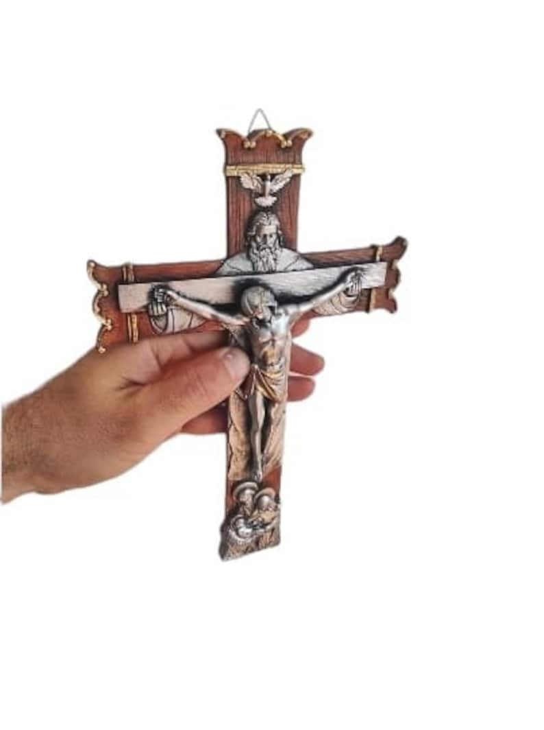 Holy Trinity Father Son Holy Spirit Crucifix Holy Family Cross - Etsy
