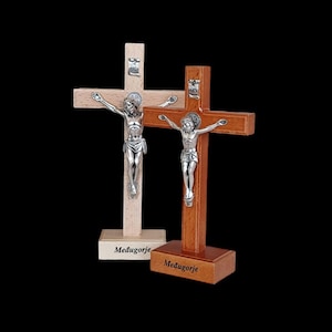 Standing Cross Handcrafted St Benedict Wood Cross, Table Cross, Altar ...