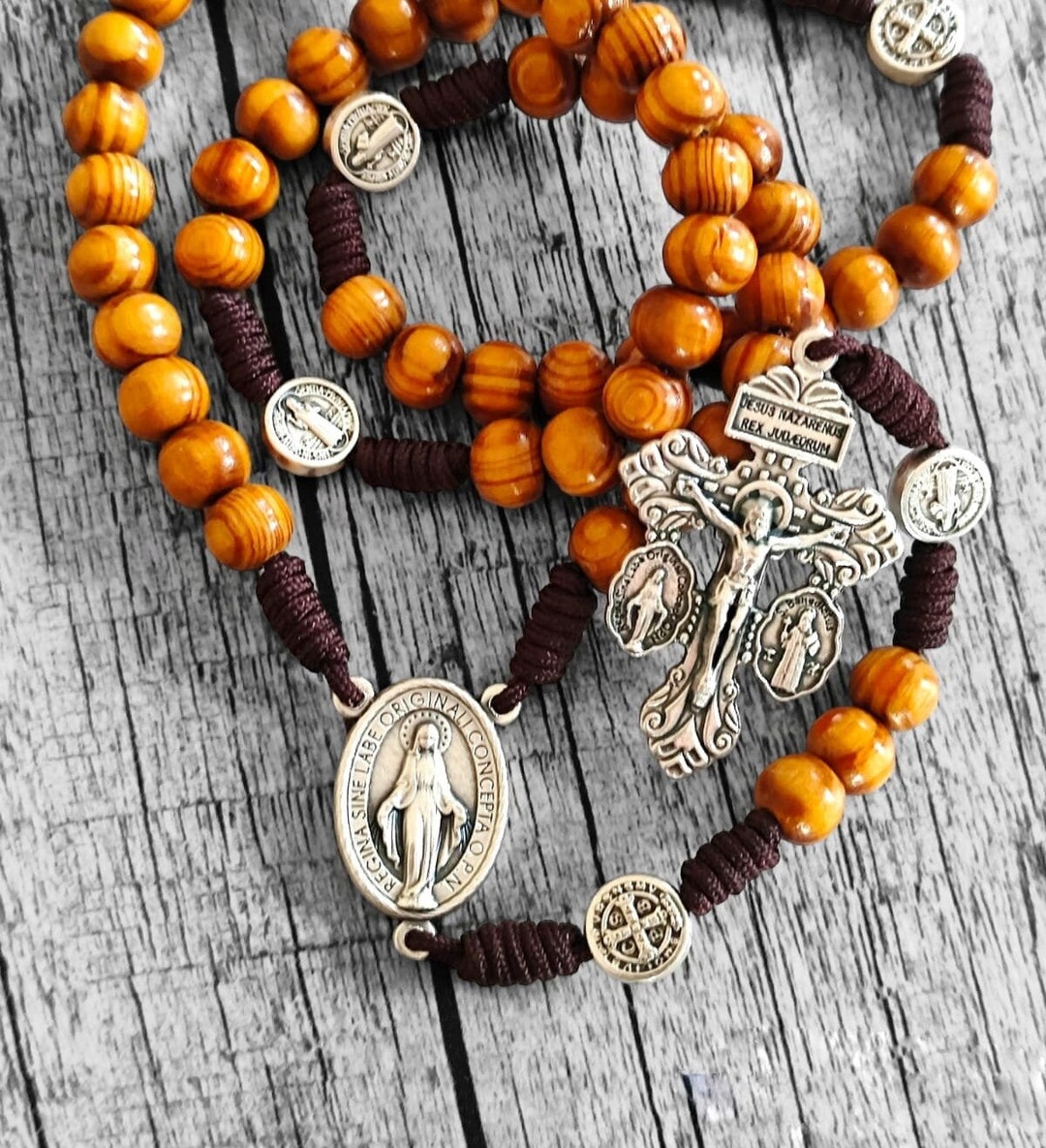 St Benedict Chaplet - Miraculous Medal Rosary - Pardon Cross- Prayer ...