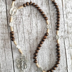 St Michael Chaplet Miraculous Medal Rosary Pardon Cross Prayer Beads Catholic Chaplet Saint ...