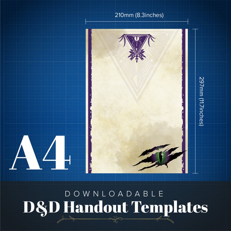 D&D Downloadable PDF Word Class Based Handout Templates / Dungeon ...