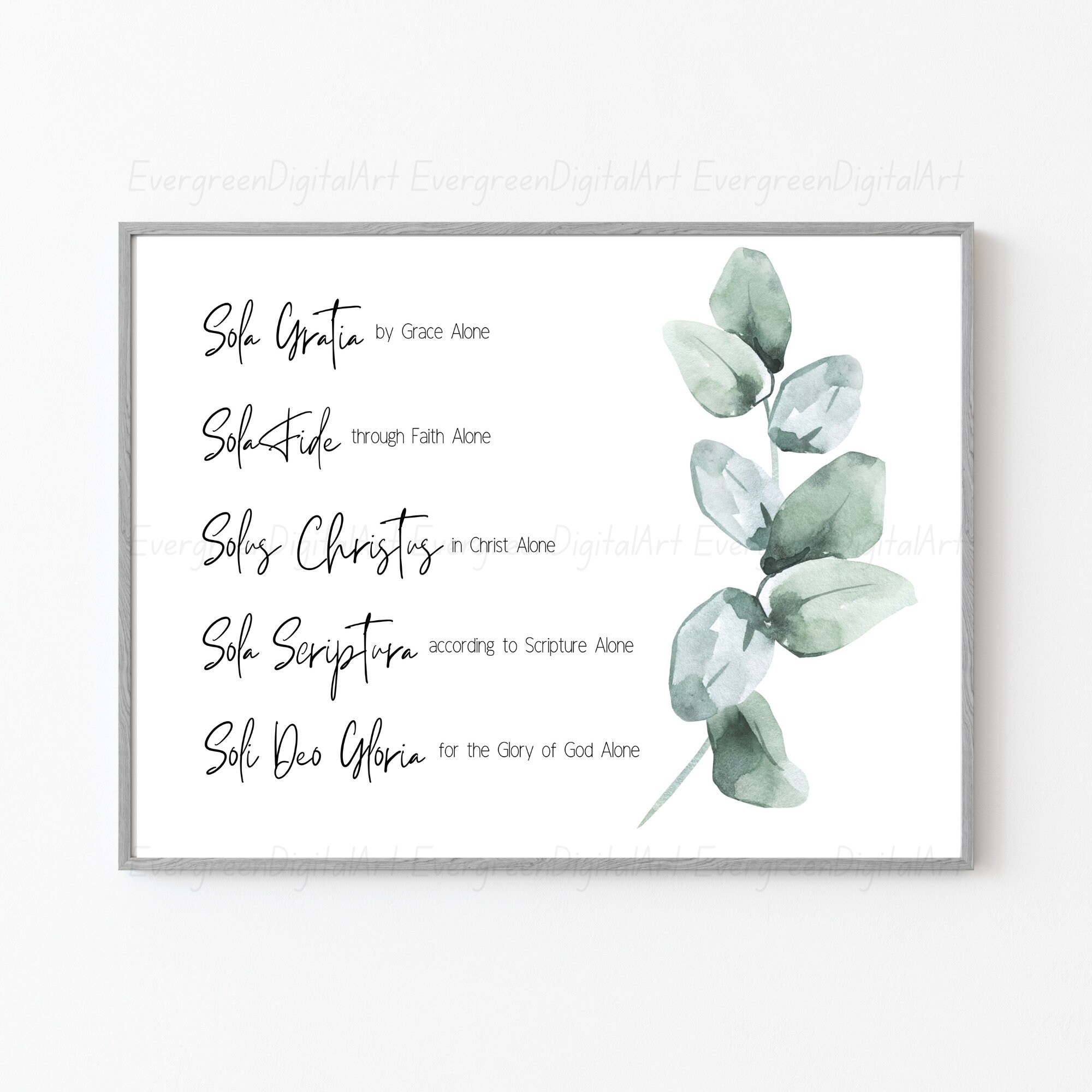 The Five Solas Digital Download | Sola Gratia, Sola Fide, Solus ...