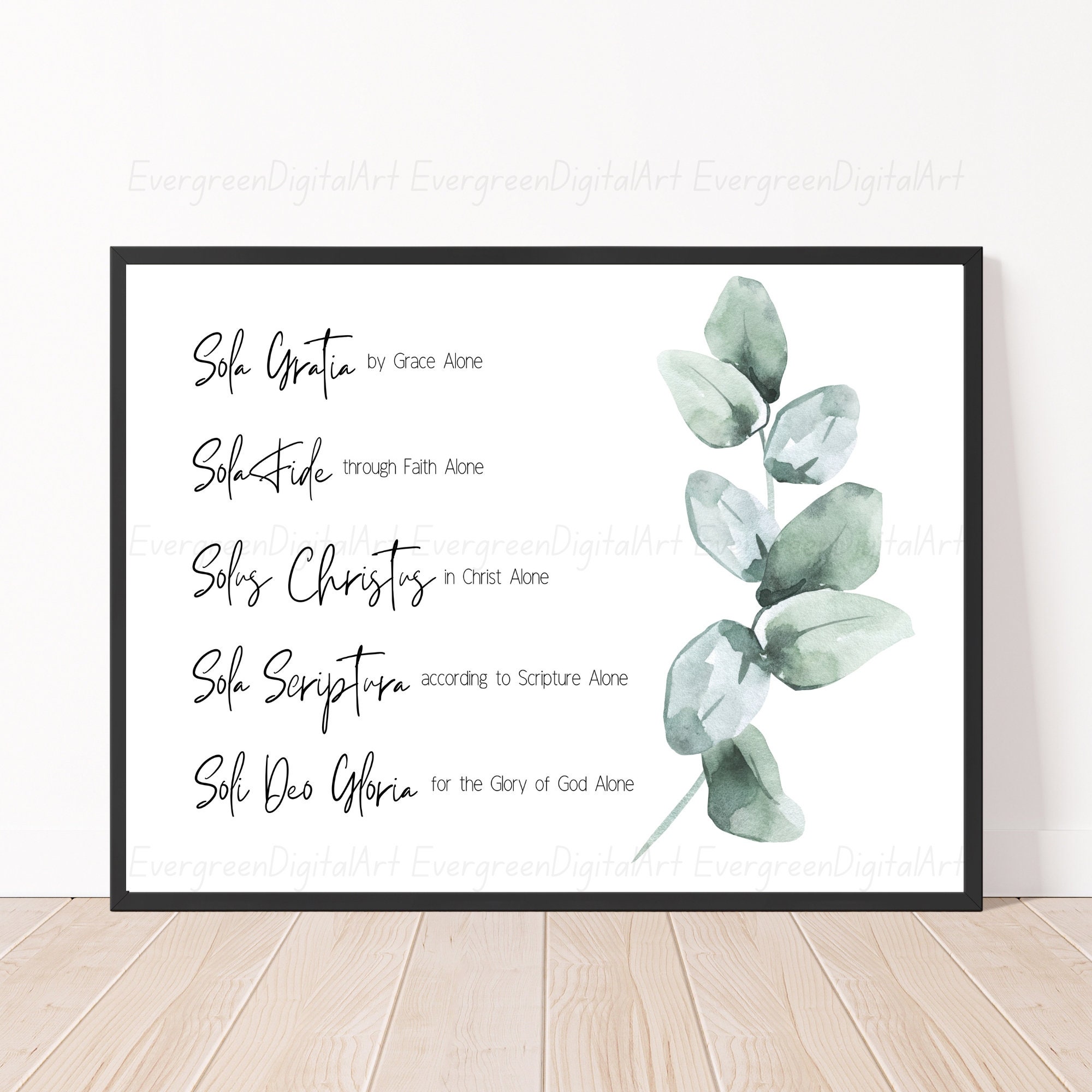 The Five Solas Digital Download | Sola Gratia, Sola Fide, Solus ...