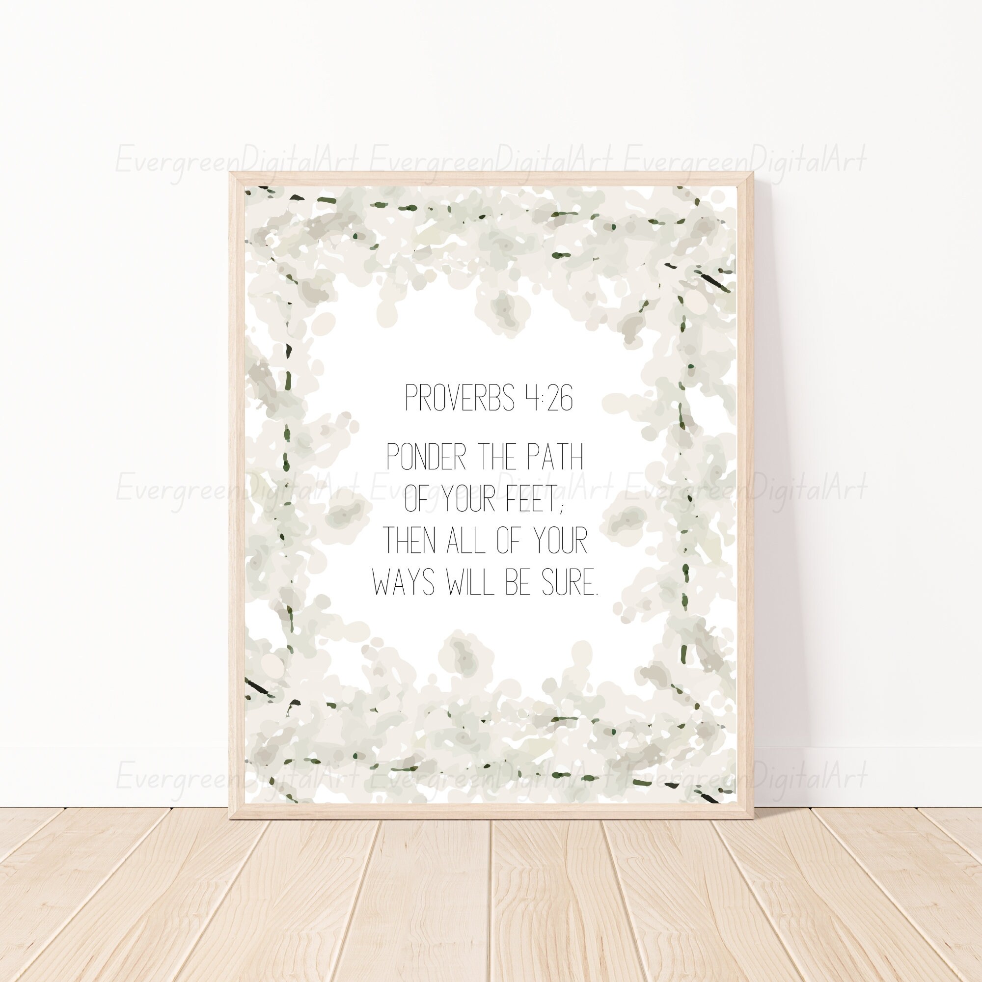 Proverbs 4:26 Digital Download | Bible Verse Wall Art | Scripture ...