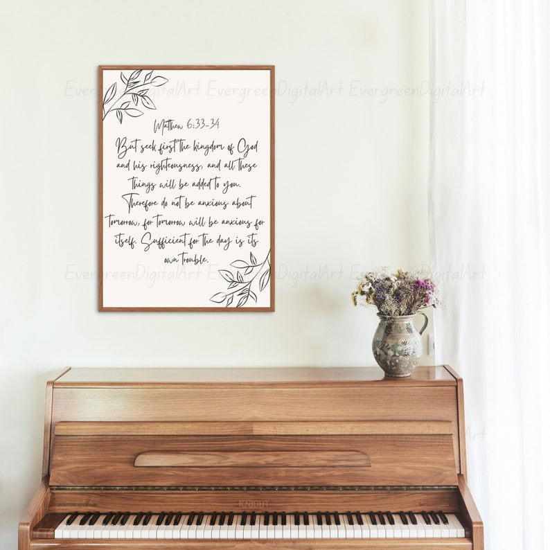 Matthew 6:33-34 | but Seek First the Kingdom of God and His ...