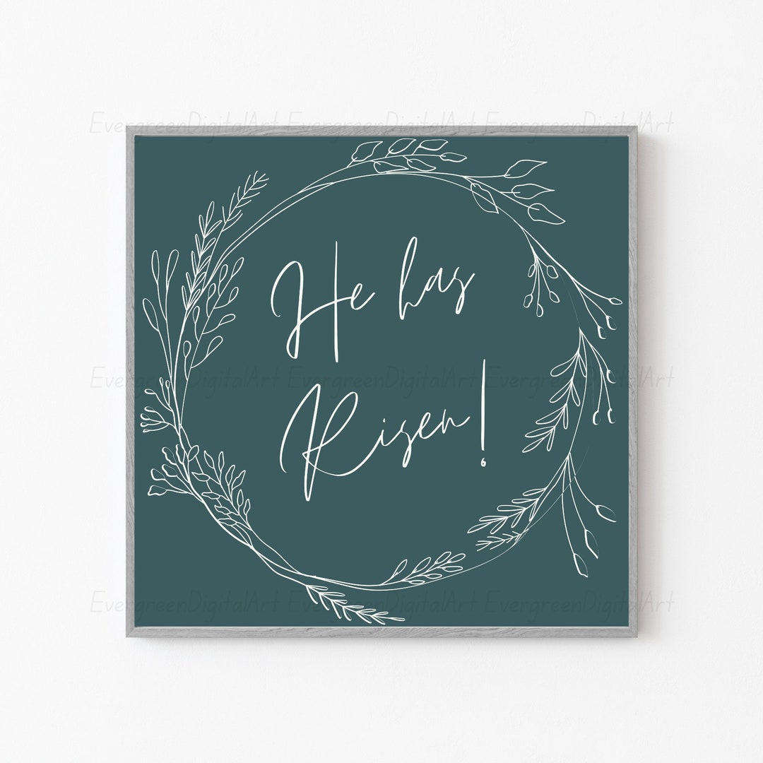 He is Risen | Square Frame | Easter Designs | Christian Wall Art ...