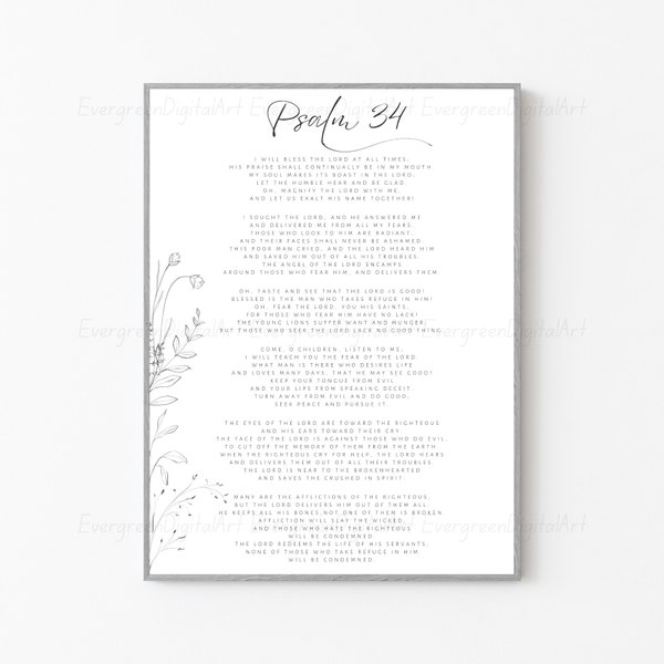 Psalm 34 - Etsy