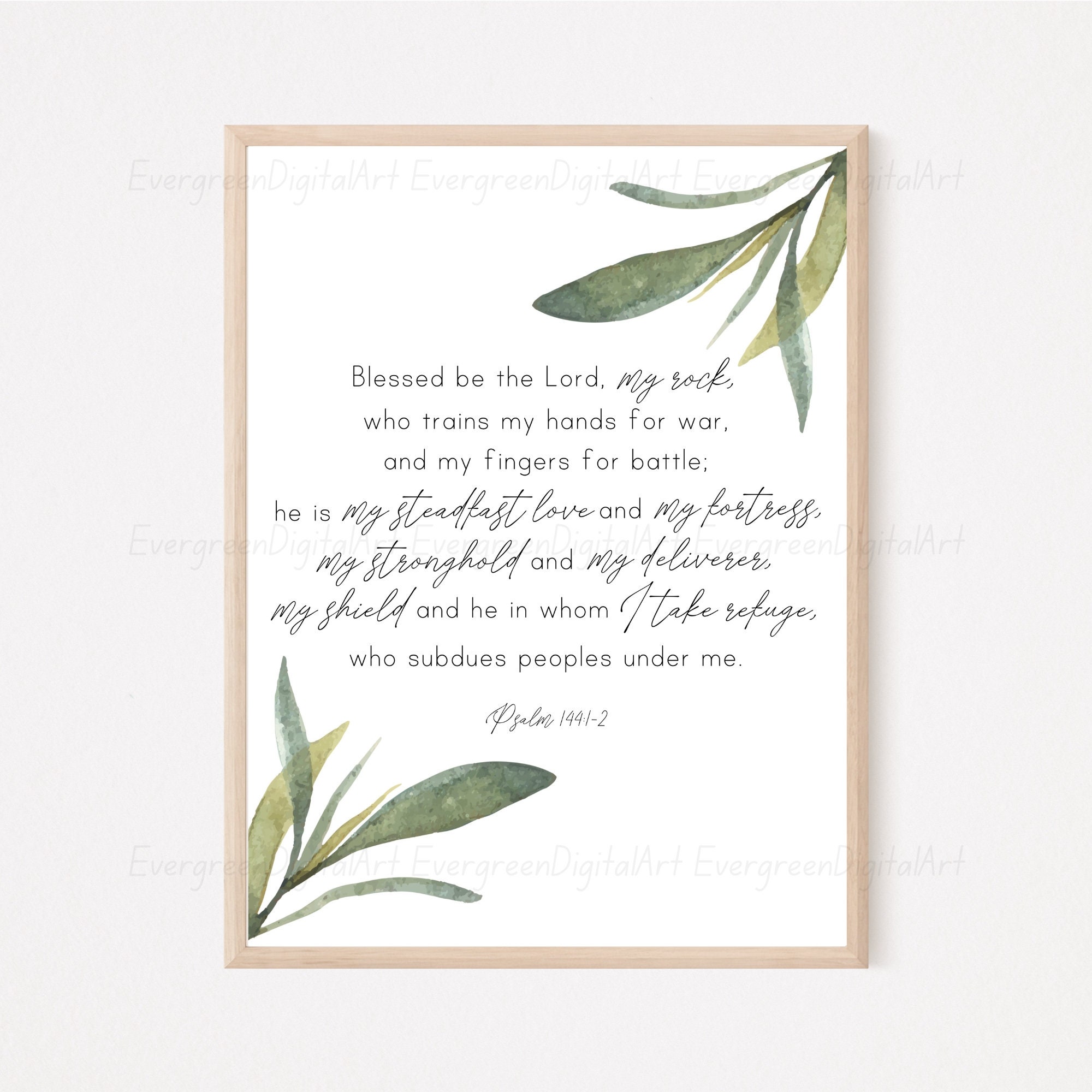 Psalm 144:1-2 Blessed Be the Lord, My Rock...he is My Steadfast Love ...