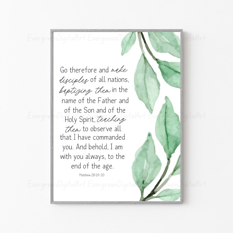 Matthew 28 19 - Etsy