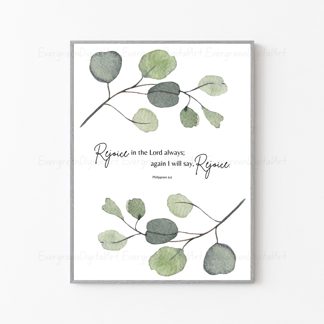 Philippians 4:4 Digital Download rejoice in the Lord Always Again I ...