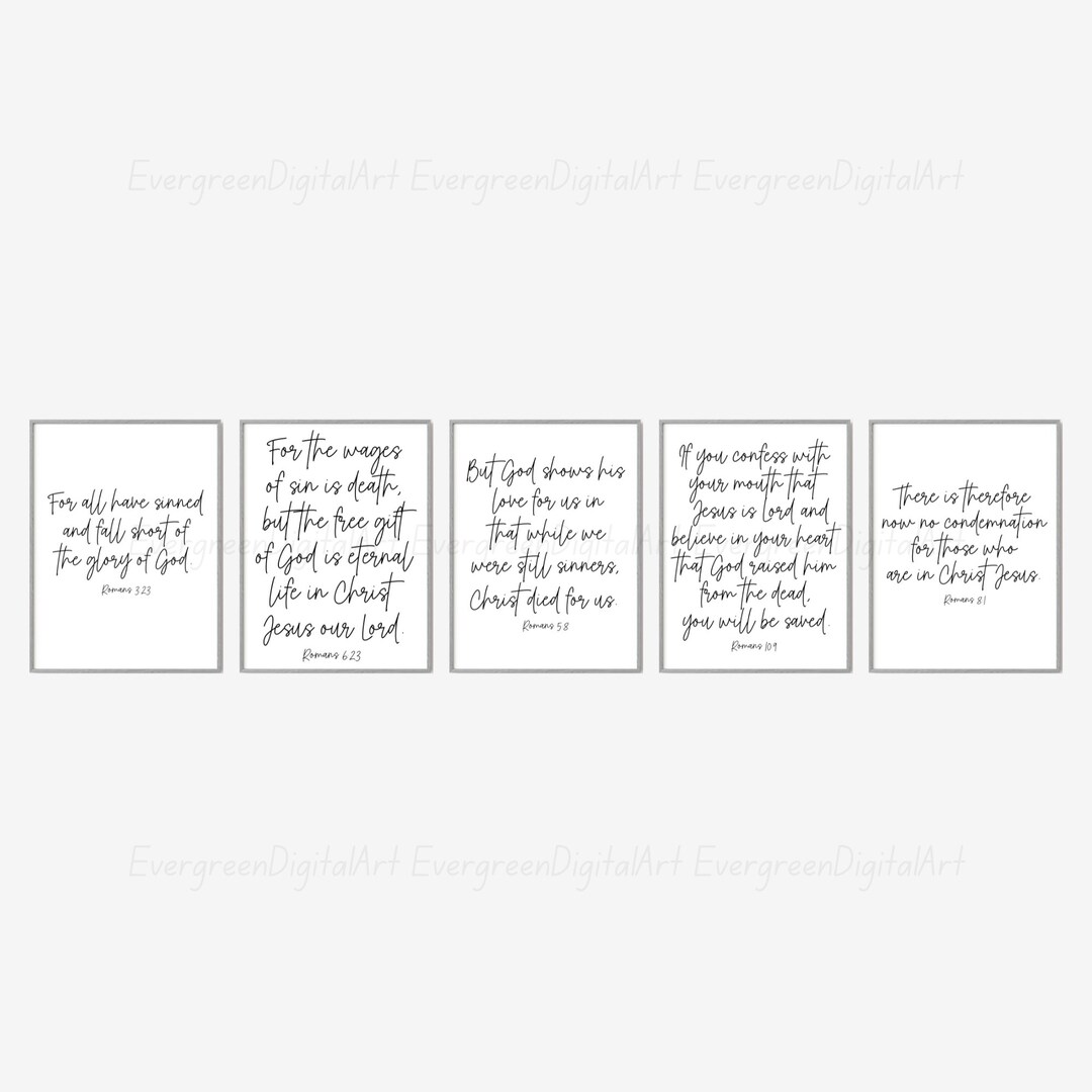 Romans Road to Salvation | Faith Posters | Romans 3 | Romans 6 | Romans ...