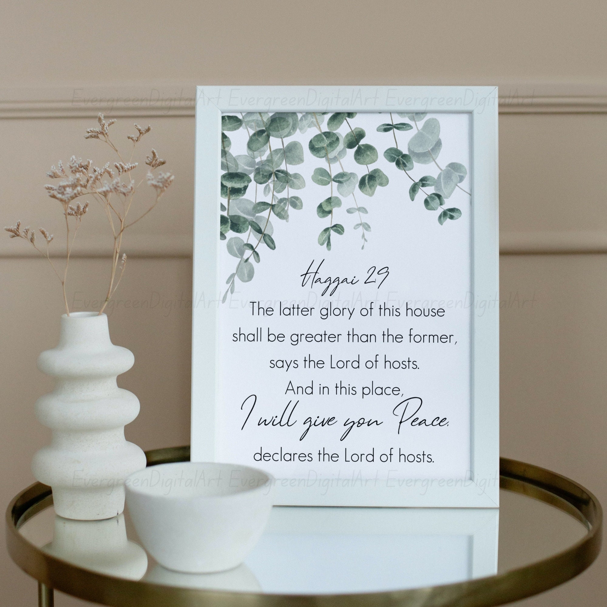 Haggai 2:9 | and in This Place I Will Give Peace Declares the Lord of ...