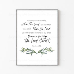 Colossians 3:23-24 | Digital Bible Verse | "whatever You Do Work ...