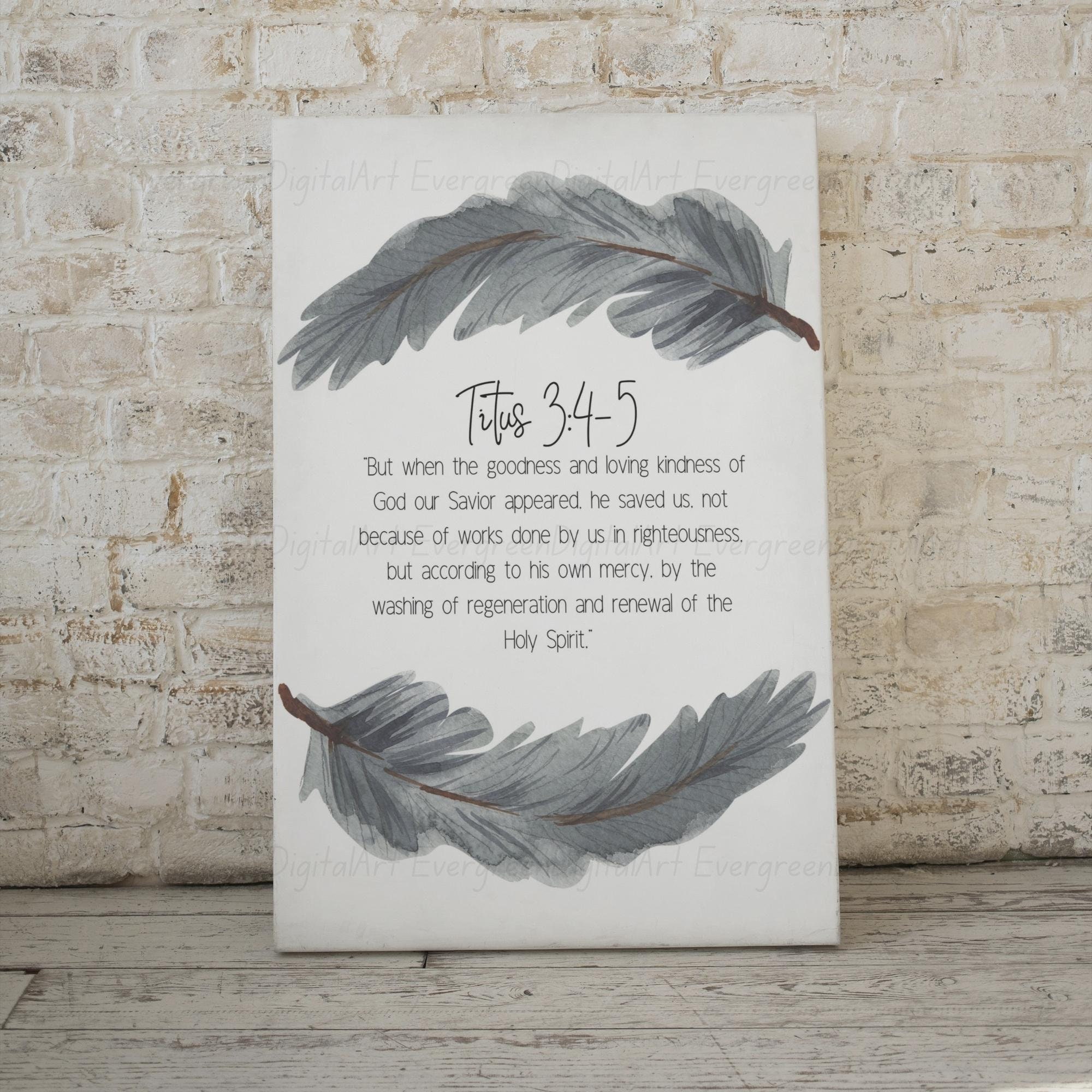 Titus 3:4-6 | Bible Verse Art | Scripture Prints | Soli Deo Gloria - Etsy