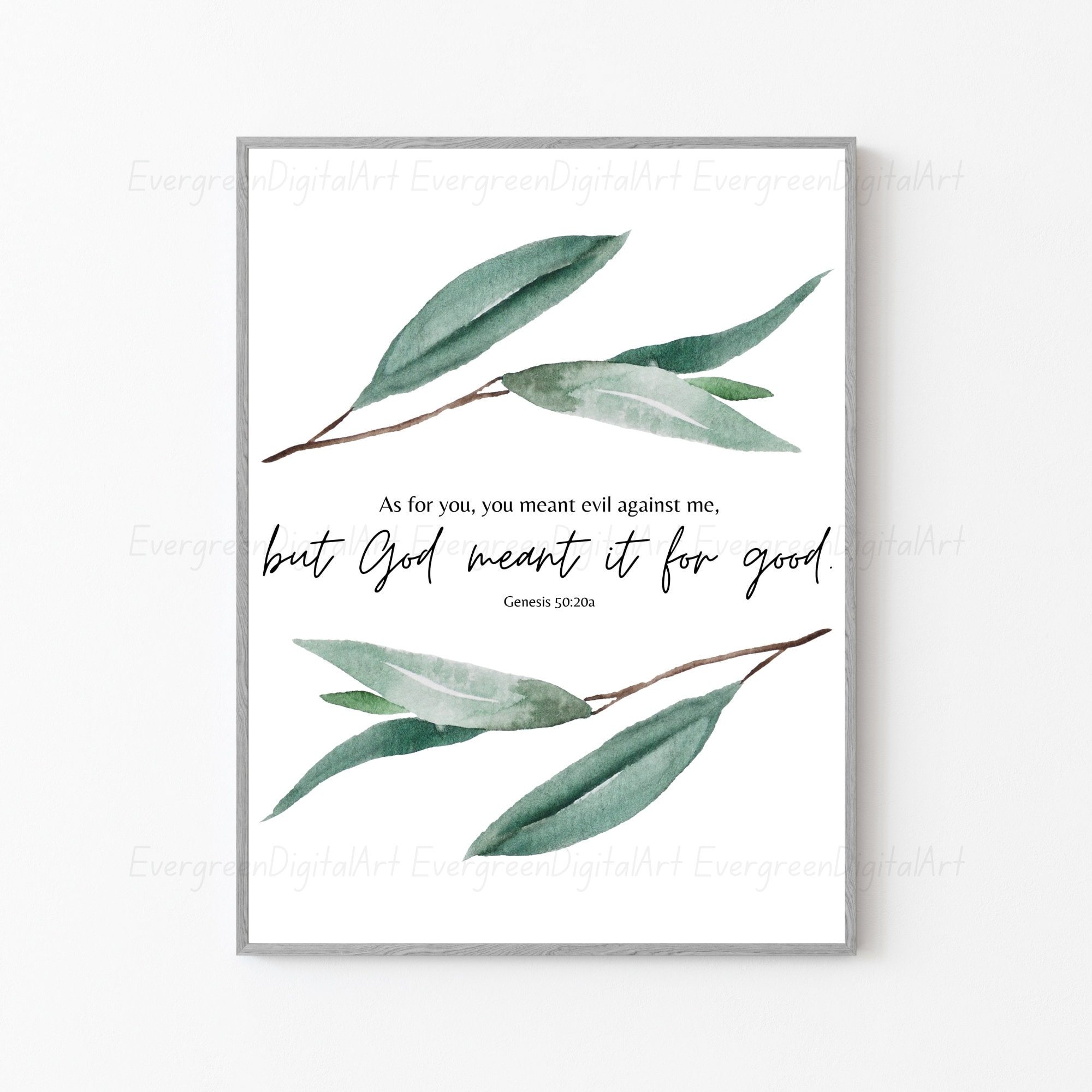 Genesis 50:20 Digital Download | "as for You, You Meant Evil Against Me ...