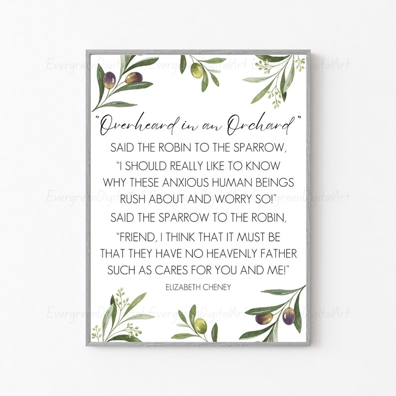 Overheard in an Orchard | Poem by Elizabeth Cheney | Christian Poetry ...