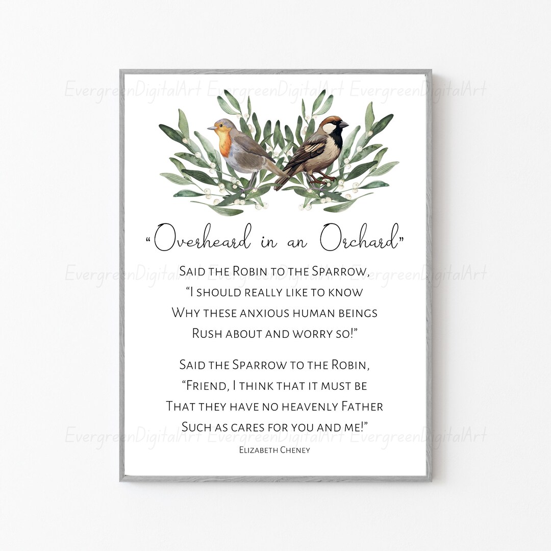 Elizabeth Cheney Poem | Overheard in an Orchard | Christian Poetry ...