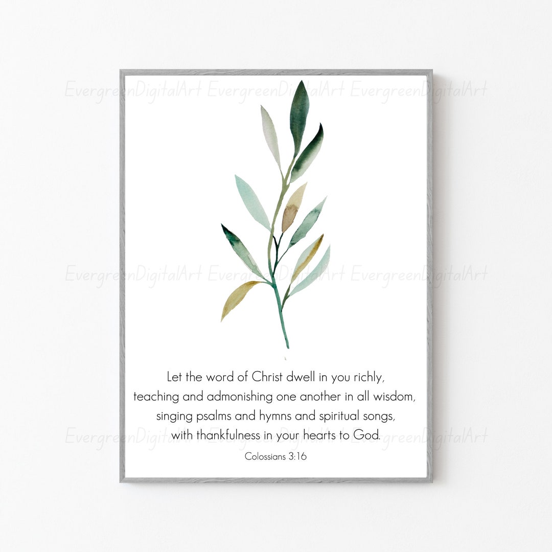 Colossians 3:16 | Let the Word of Christ Dwell in You Richly | Bible ...