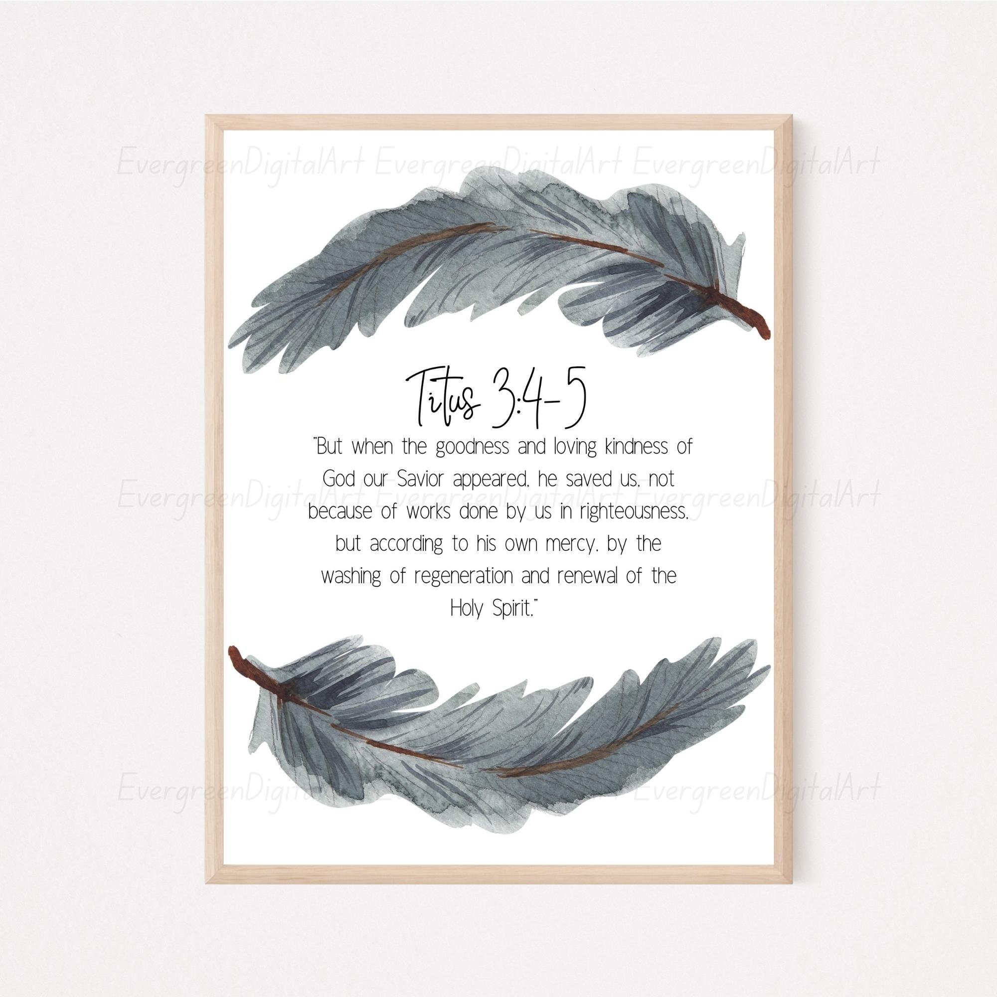 Titus 3:4-6 | Bible Verse Art | Scripture Prints | Soli Deo Gloria - Etsy