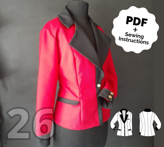 Kakegurui Inspired Jacket Cosplay Size 26/S PDF Sewing | Etsy