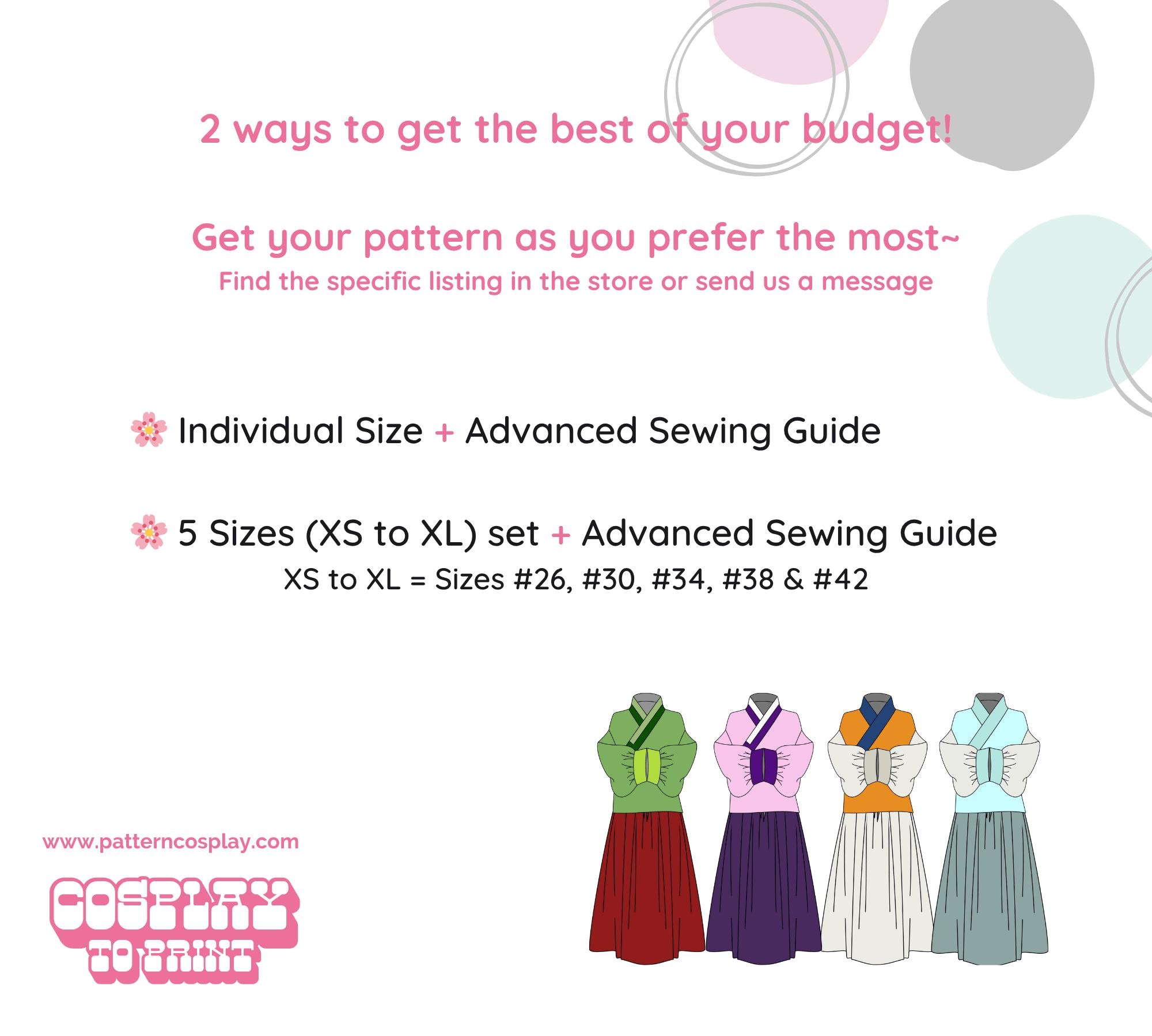 Aoqun Pattern Hanfu Daily Dress XS to XL (pdf + Sewing Guide) ENG ...