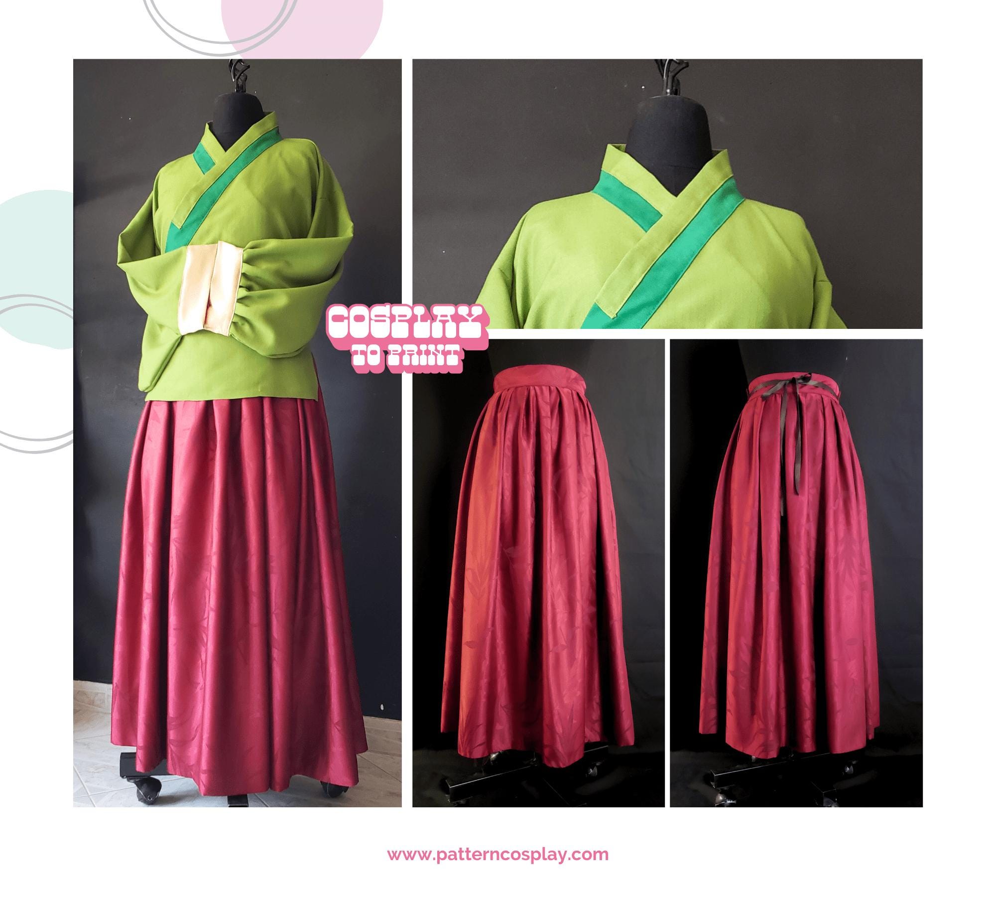 Aoqun Pattern Hanfu Daily Dress XS to XL (pdf + Sewing Guide) ENG ...
