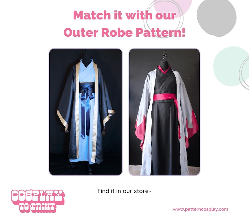 Hanfu Pattern Size Large/#40 (PDF + Sewing Instructions) ENG Jinshi ...