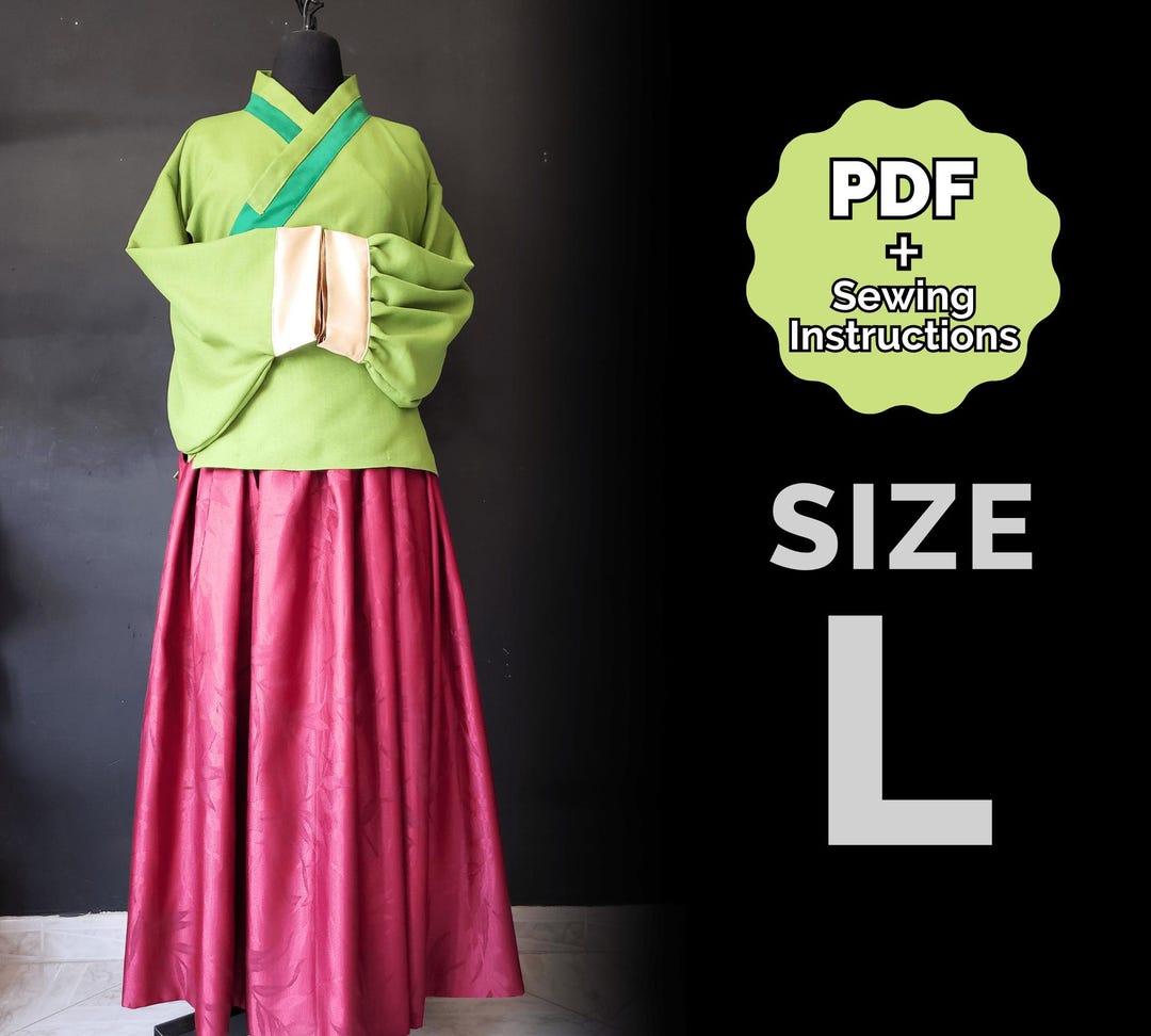 Aoqun Pattern (hanfu Daily Dress) Large/#40 (PDF + Sewing Instructions ...