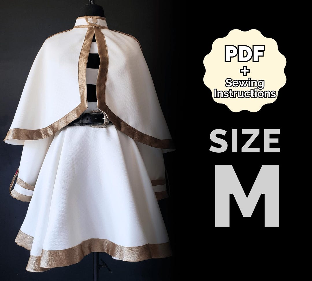 Elf Dress and Cape Pattern Medium/#34 (PDF + Sewing Instructions ...