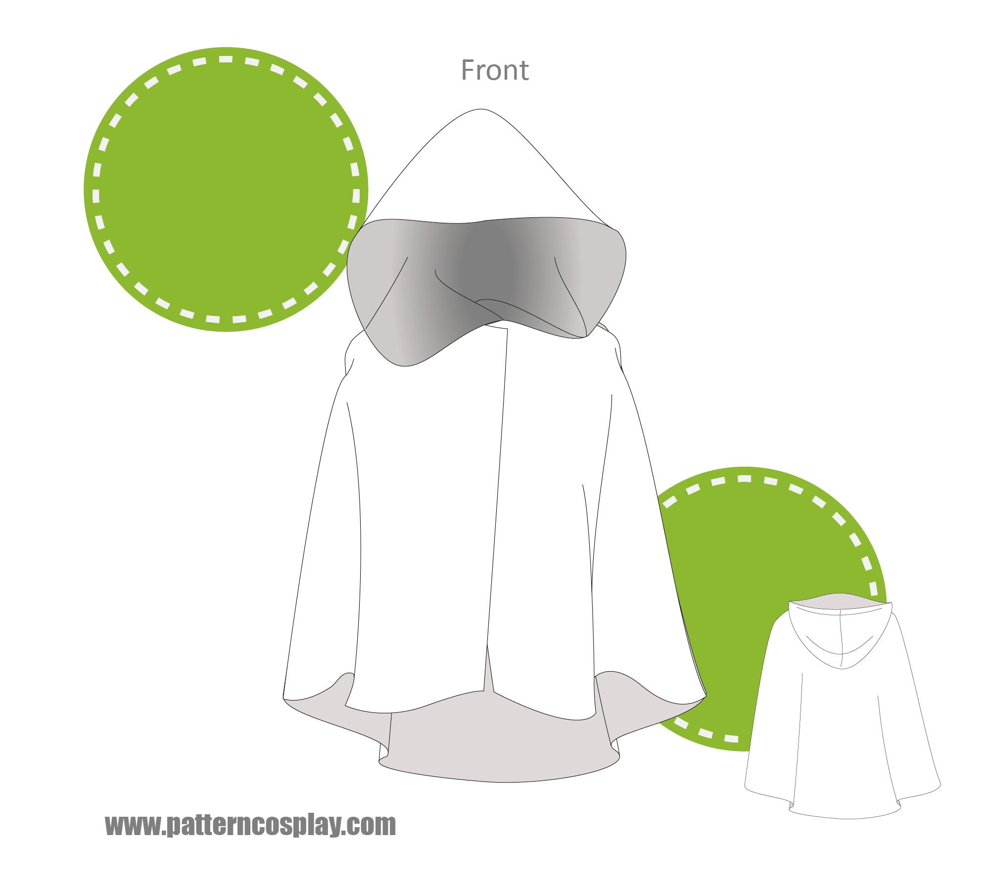 Survey Cloak Pattern Aot Cosplay Inspired (a4/letter + Sewing ...
