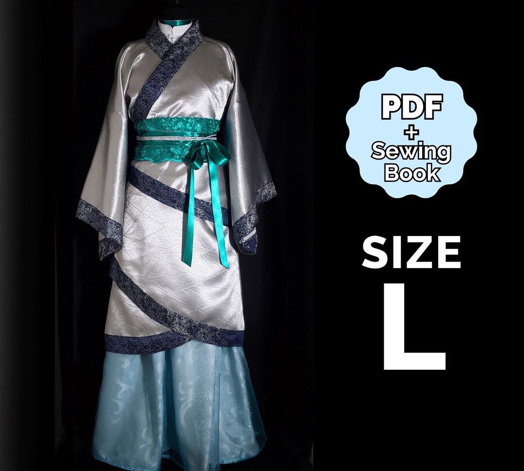 Quju Hanfu Pattern (chinese Wrap Dress) Large/#40 (PDF + Sewing ...