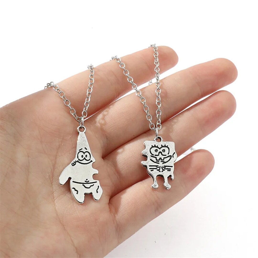 Patrick Star & His Friend Necklace, Boy Girl Couple Accessories, Ins ...