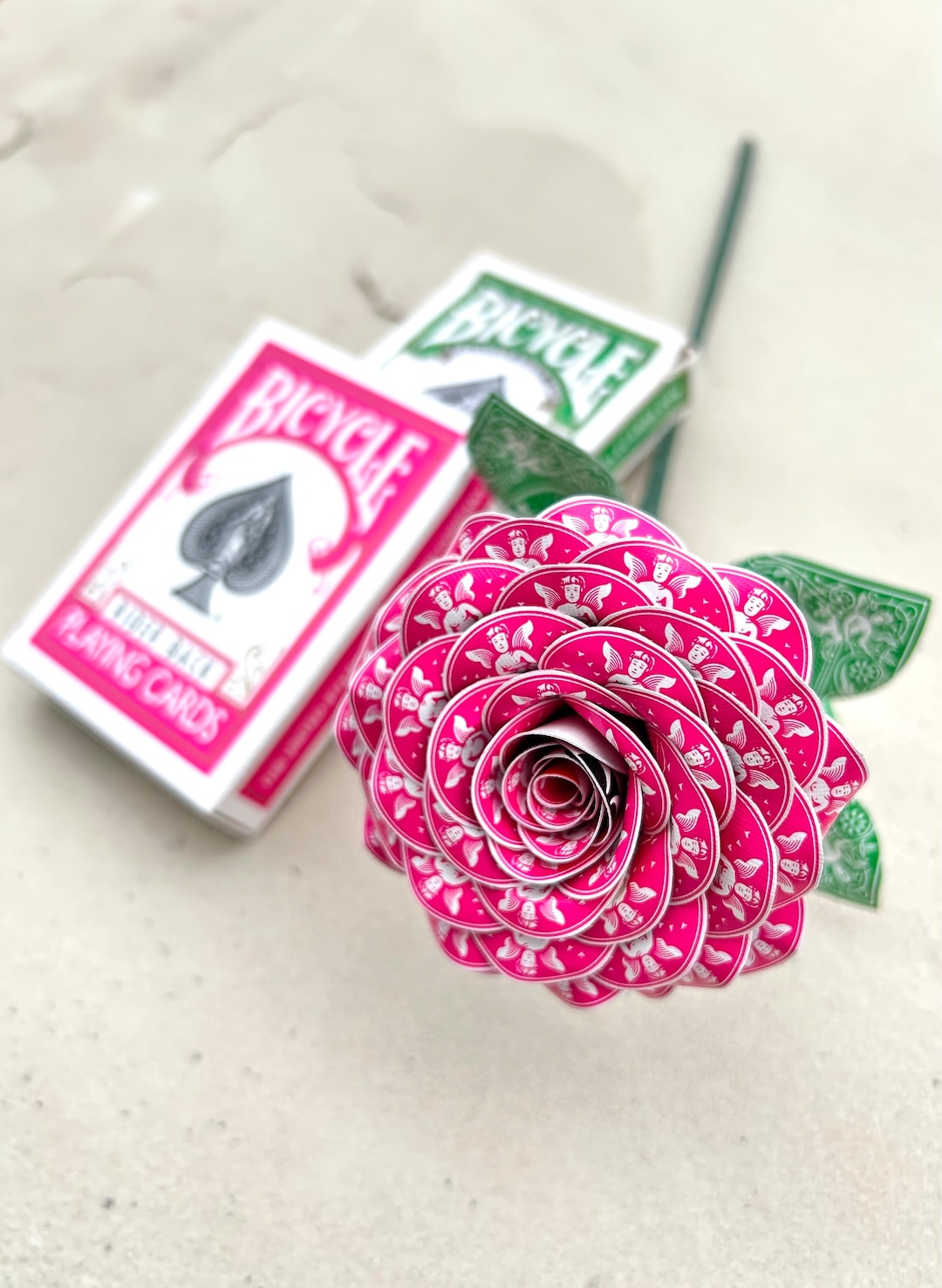 Pink 52 Medallions PLAYING CARD Rose. Made From the Entire Deck of Pink ...