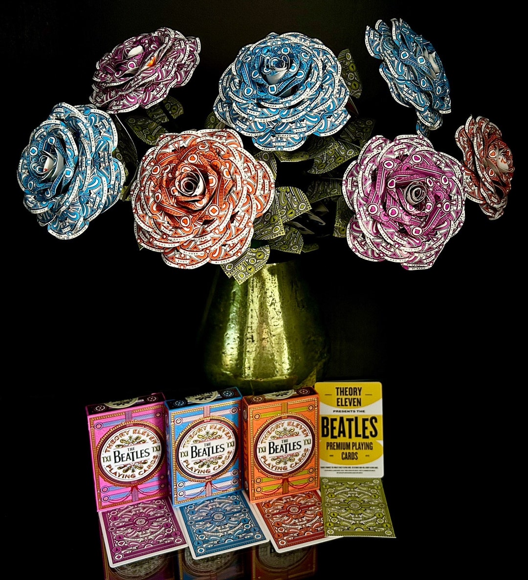 THE BEATLES Playing Card Roses. Made From Theory 11 Beatles Playing ...