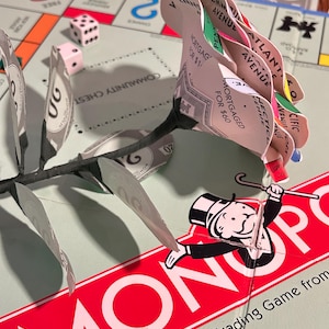Monopoly Rose, 1998 Game Board Art - Handmade Flower. Sold Individually ...