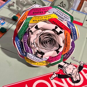 Monopoly Rose, 1998 Game Board Art - Handmade Flower. Sold Individually ...