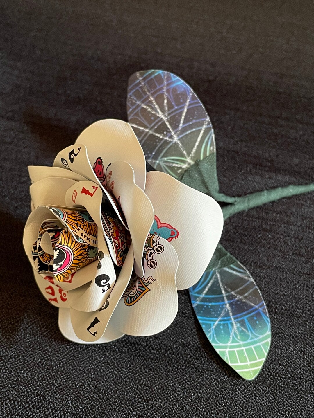 Grateful Dead PLAYING CARD Rose. Made From Theory 11 & Bicycle Playing ...