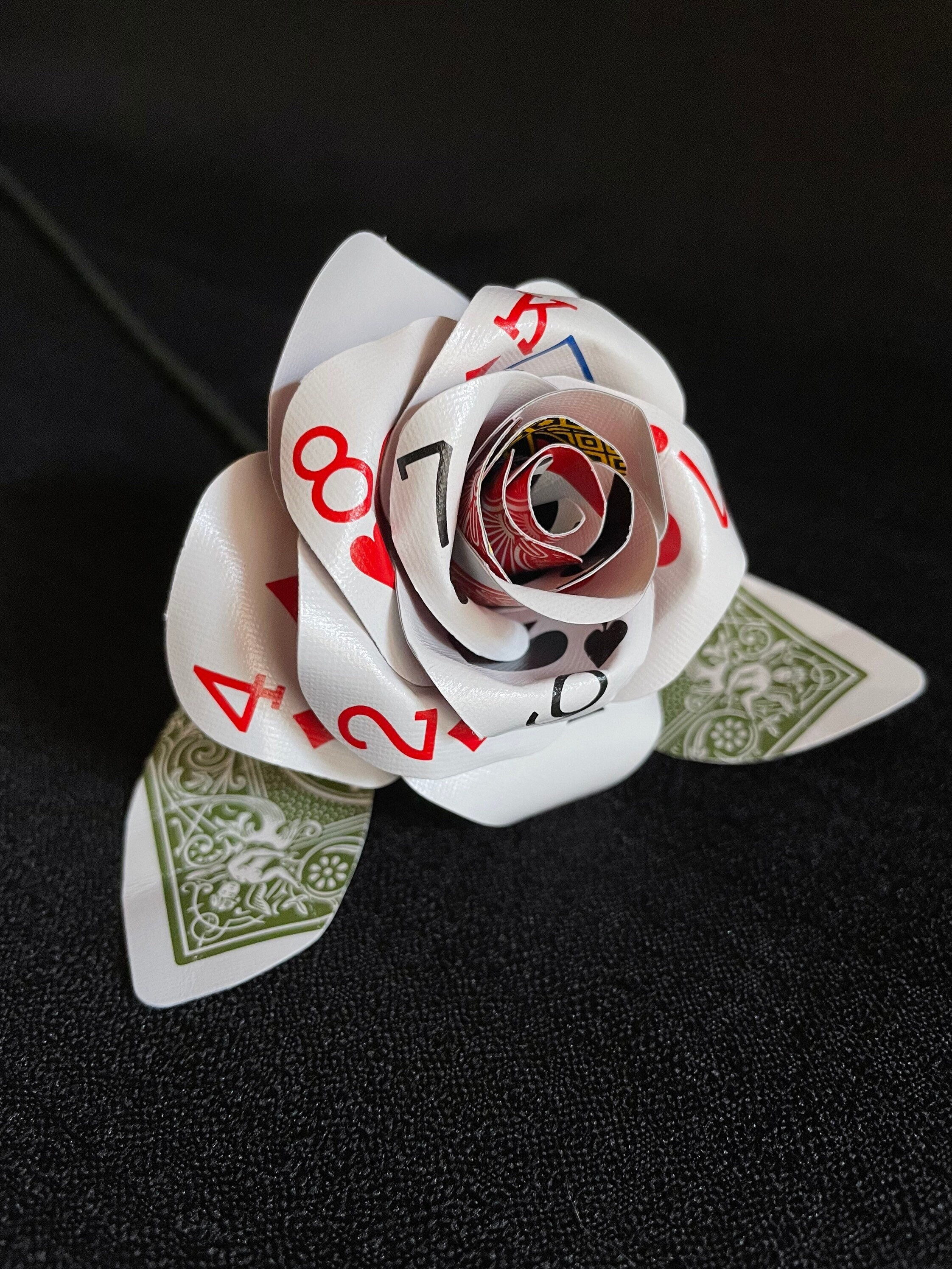 Flowers Made From Playing Cards