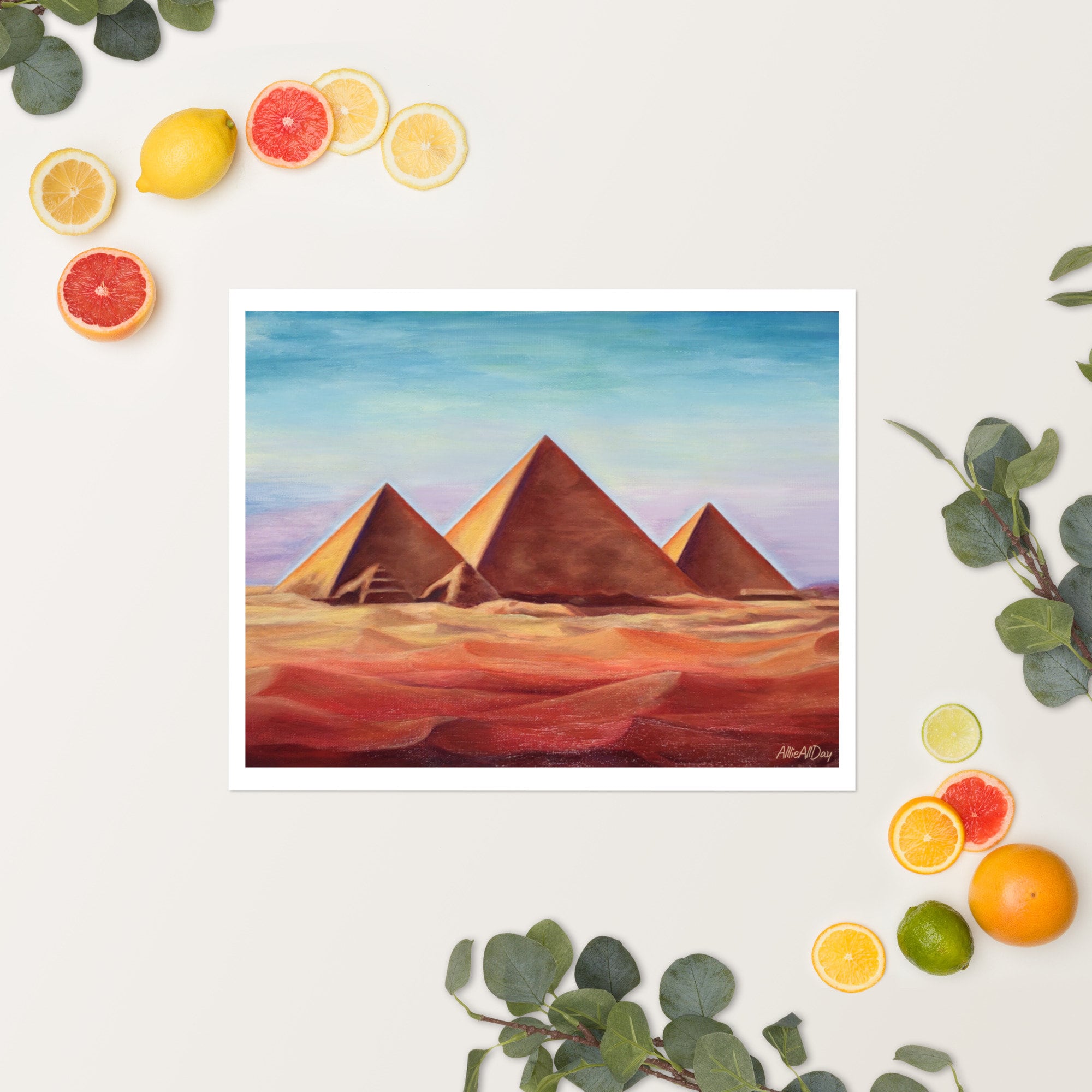 The Great Pyramid of Giza - Art Print by Allieallday - Etsy
