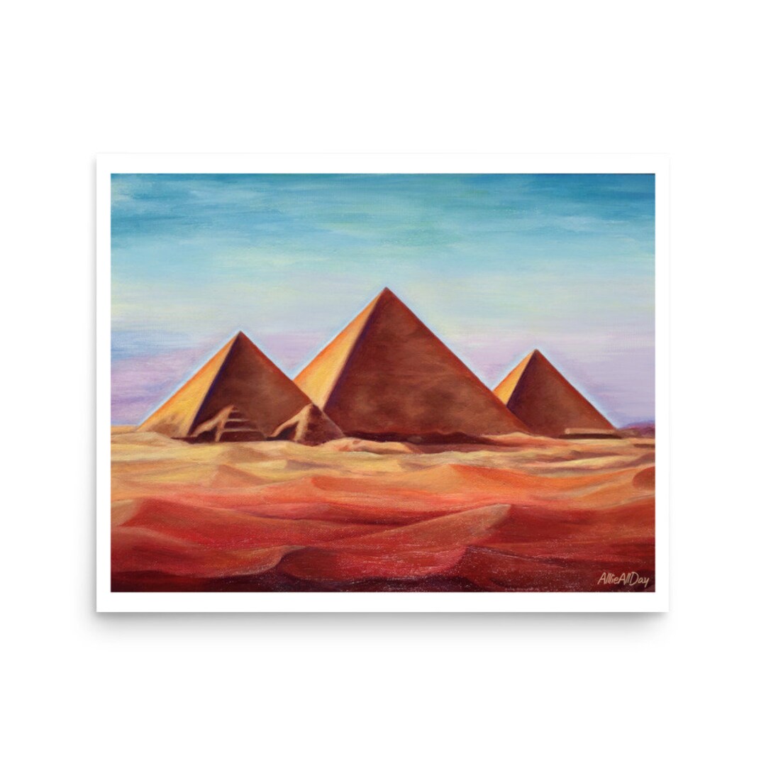 The Great Pyramid of Giza - Art Print by Allieallday - Etsy