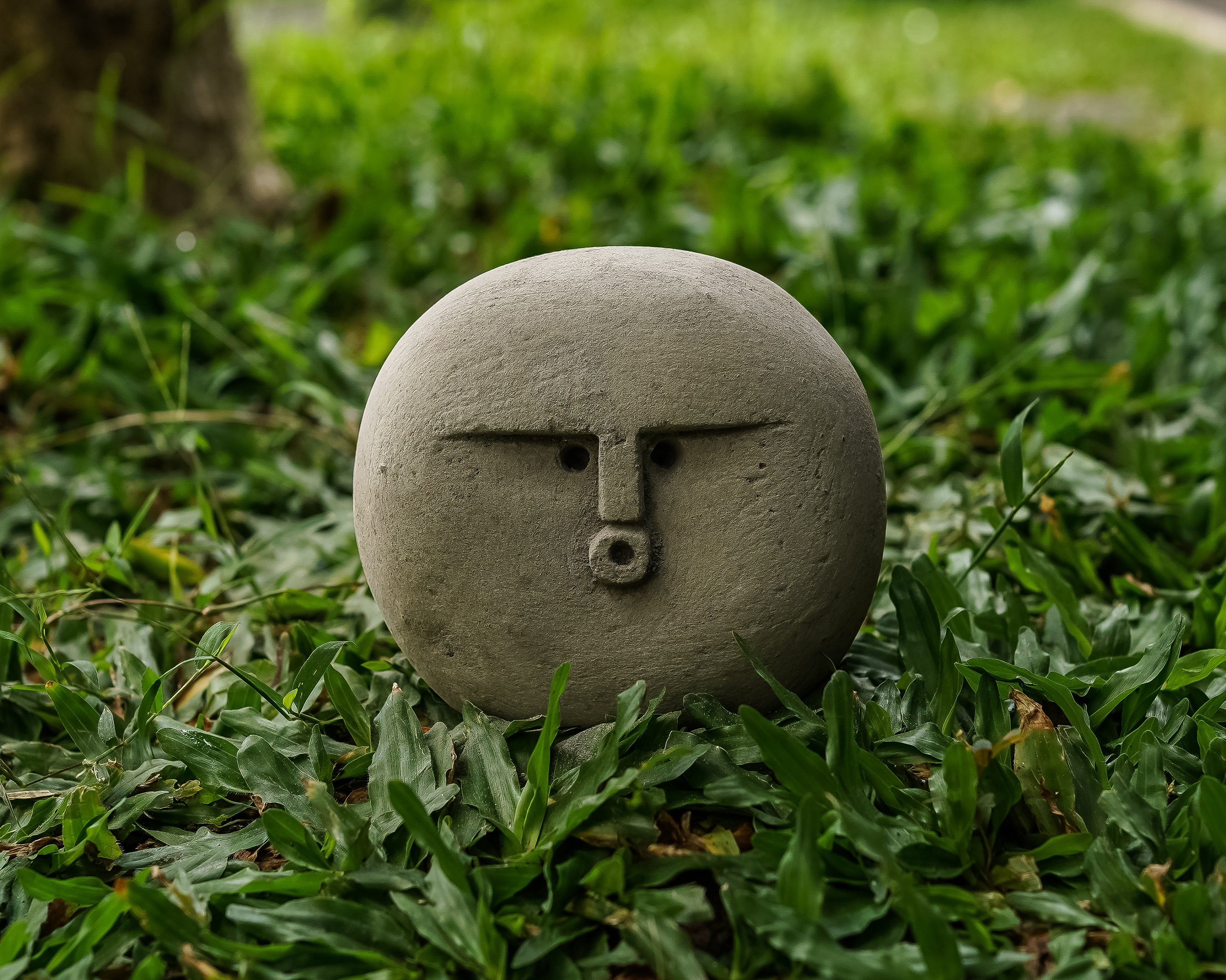 Funny Face Stone Stone Face Figurine Stone Carving Face - Etsy