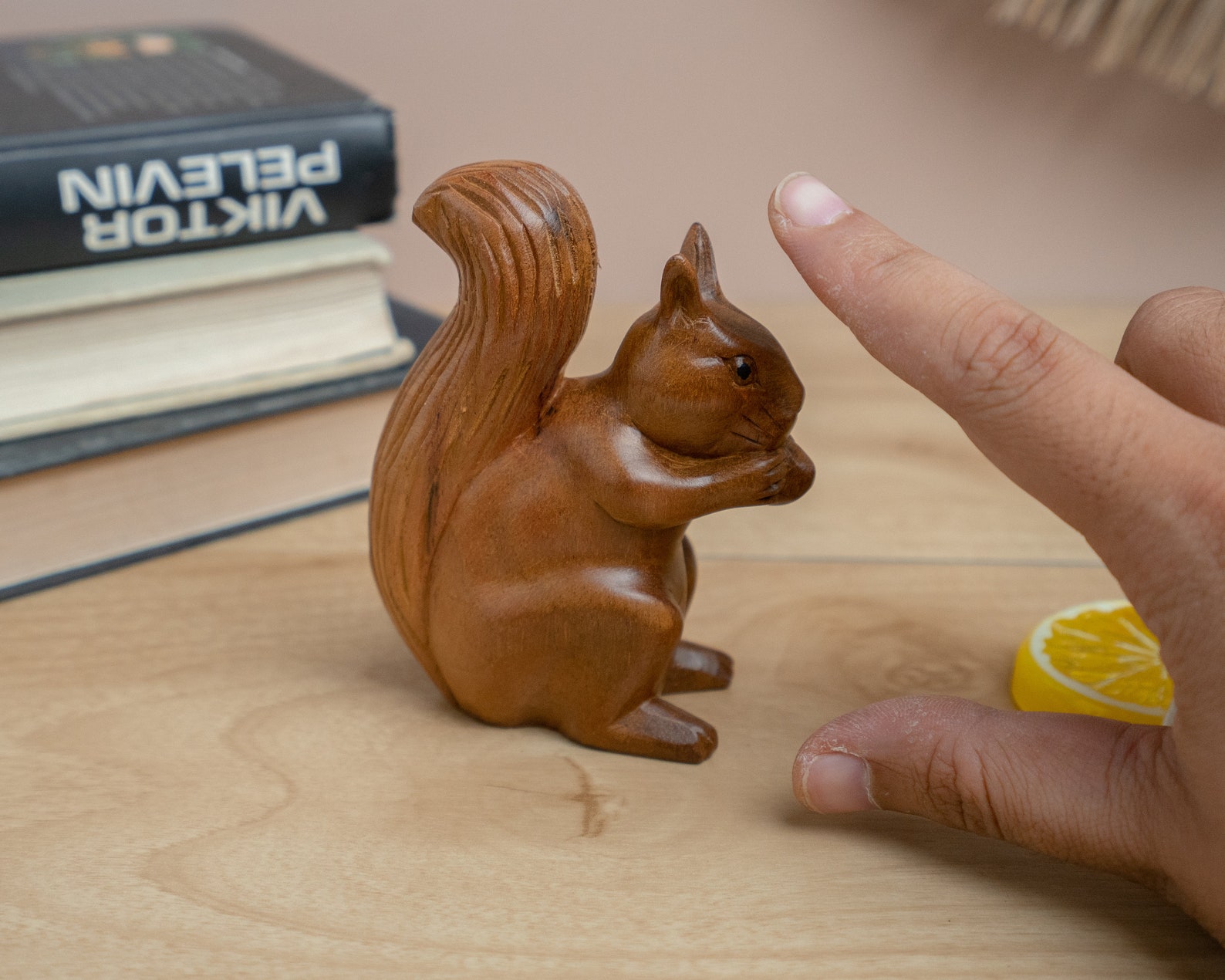 Wooden Squirrel Statue 3 Inch / 7 Cm Small Hand Carved - Etsy