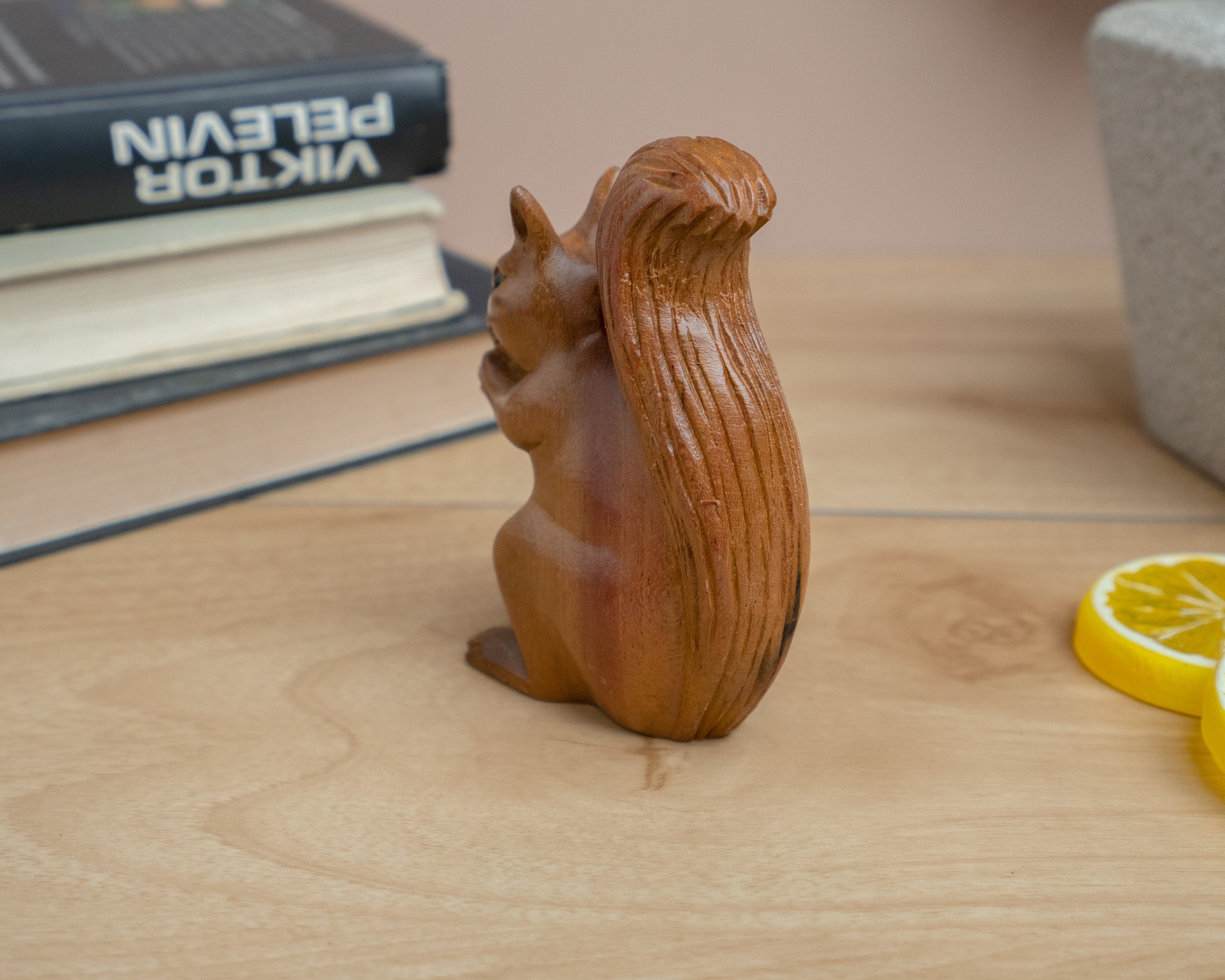 Wooden Squirrel Statue 3 Inch / 7 Cm Small Hand Carved - Etsy
