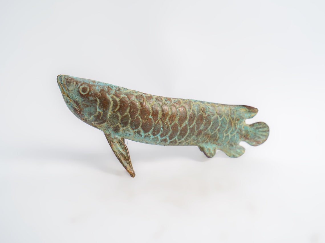 Arowana Fish Brass Sculpture 5 Inch / 12 Cm Mini Arowana | Etsy
